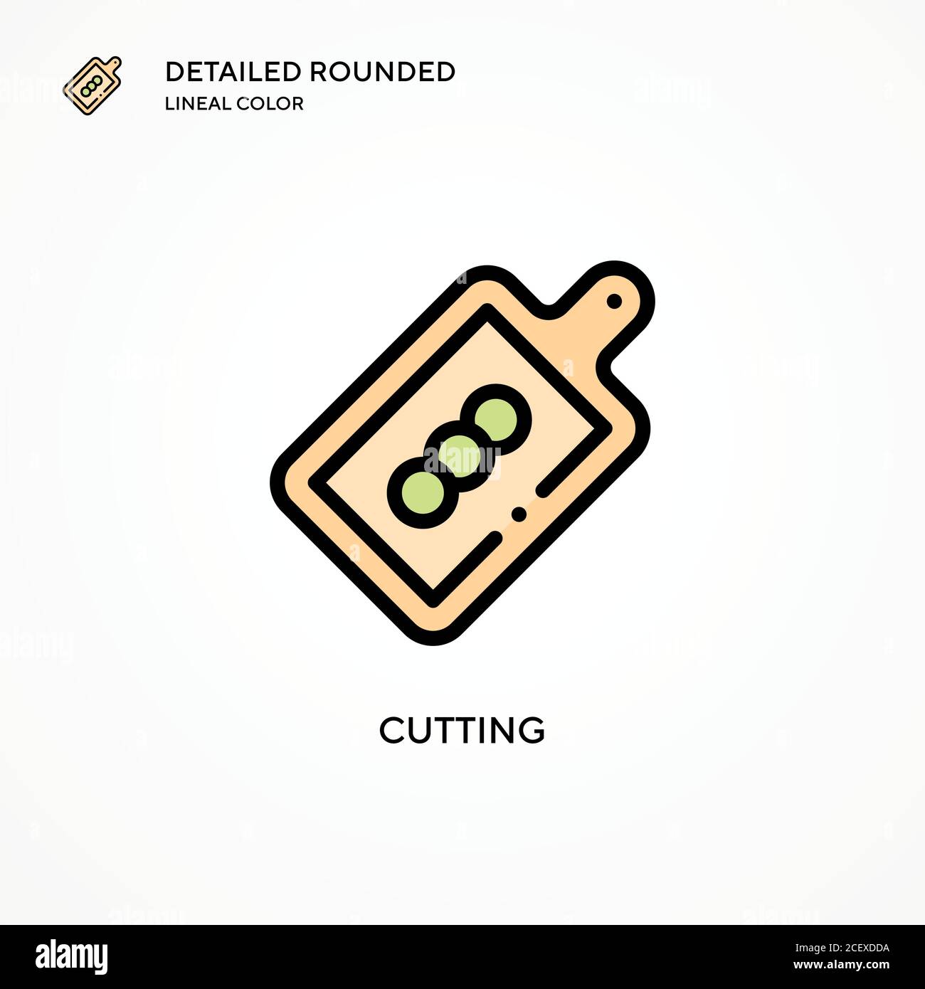 Cutting vector icon. Modern vector illustration concepts. Easy to edit ...