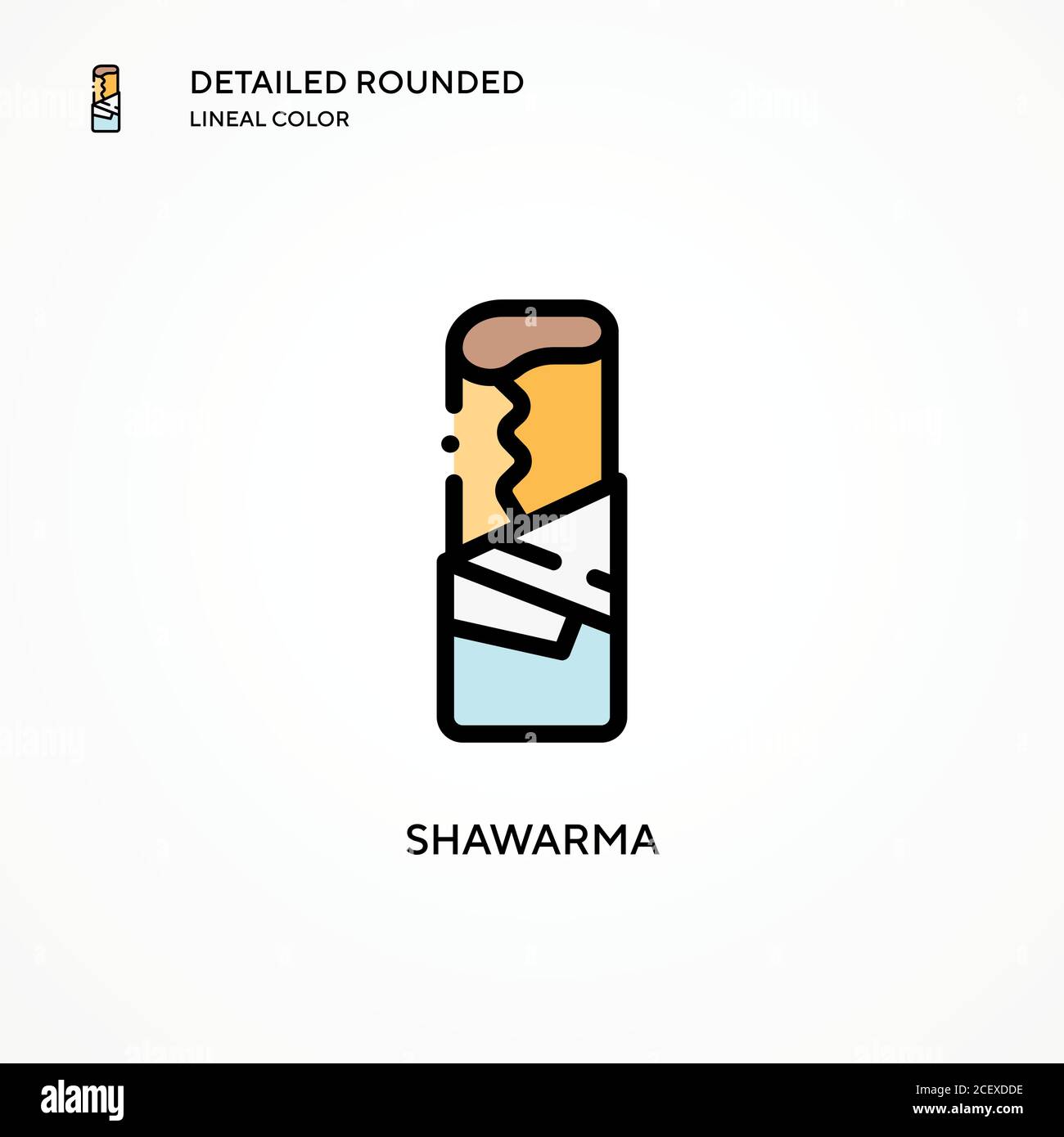 Halal shawarma Stock Vector Images - Alamy