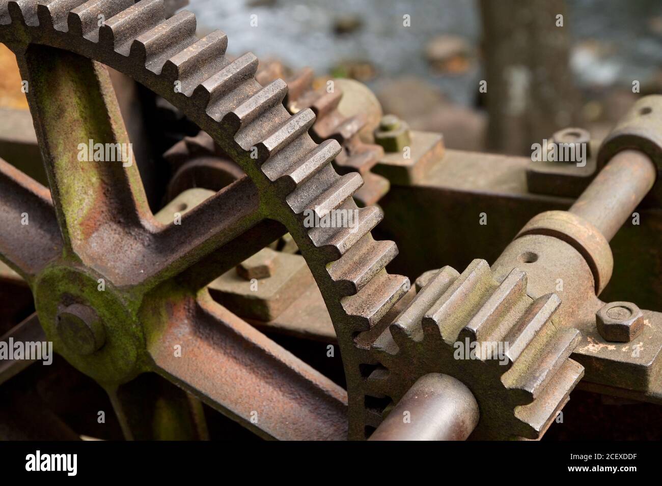 Old rusty industrial cogwheels hi-res stock photography and images - Alamy