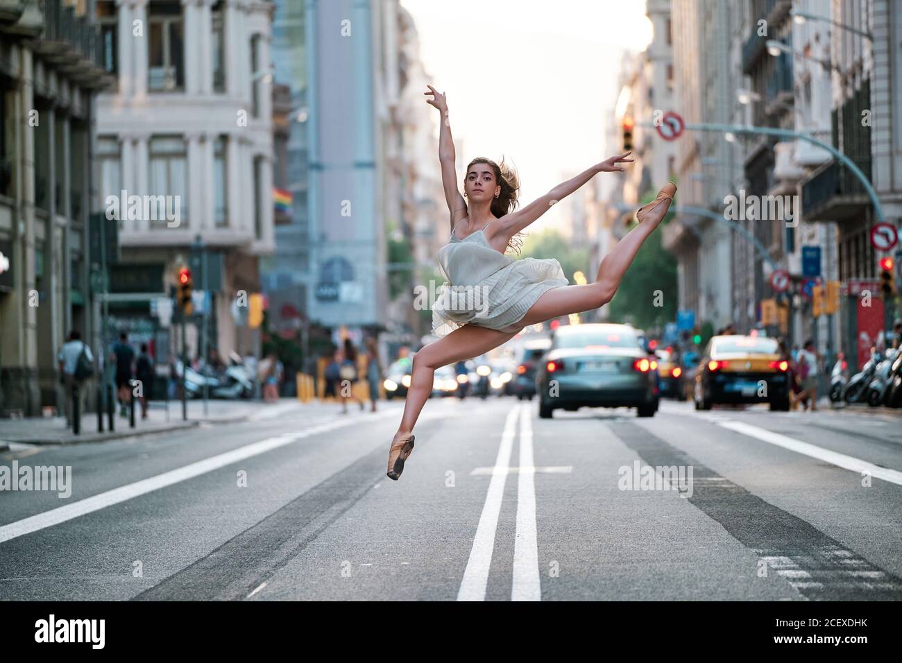 Flexible Ballet Dancer In Split High Resolution Stock Photography and ...