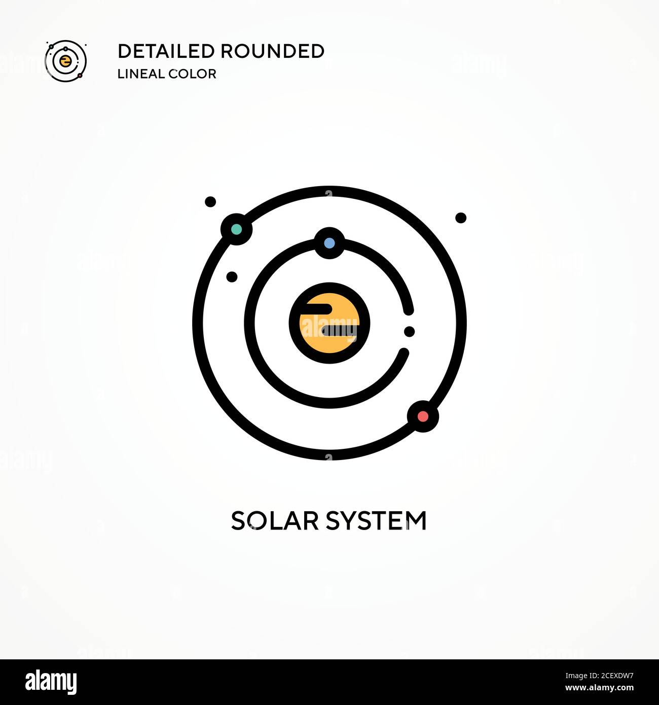 Solar system vector icon. Modern vector illustration concepts. Easy to ...