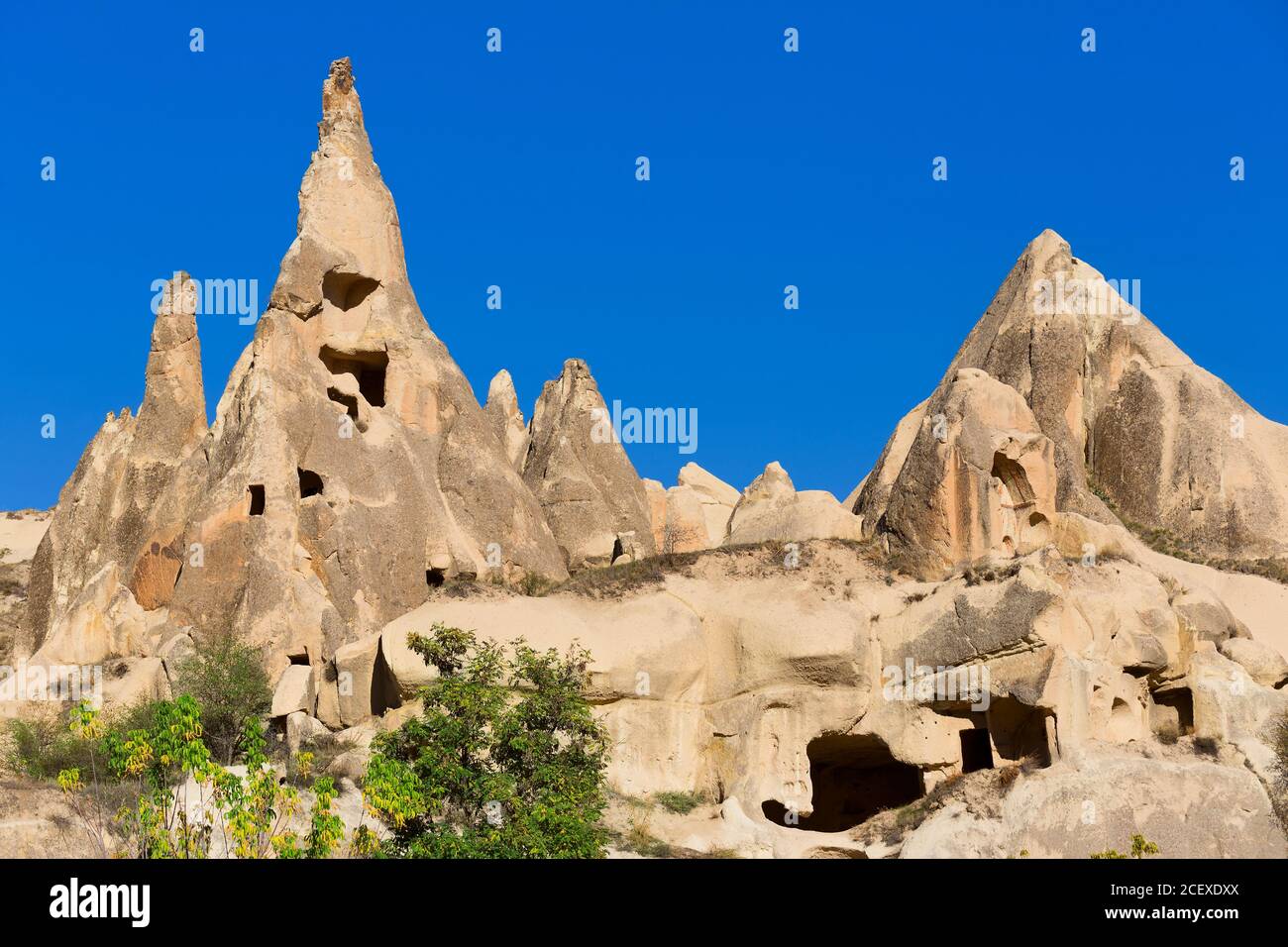 Cappadocia, fairy chimneys in Goreme national park, Turkey Stock Photo ...