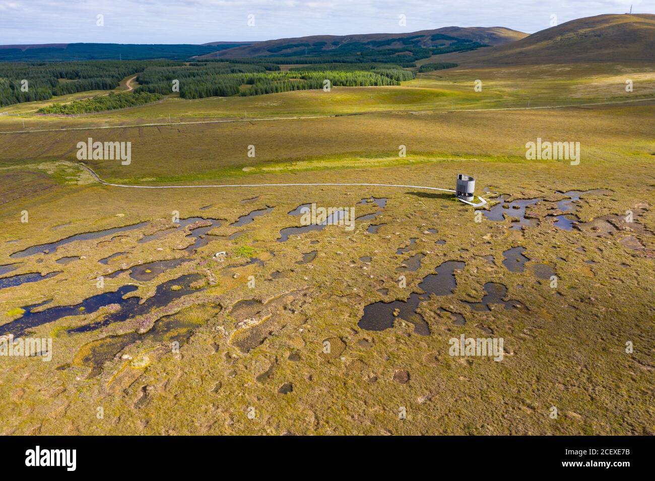 Aerial view forsinard flows nature reserve hi-res stock photography and ...