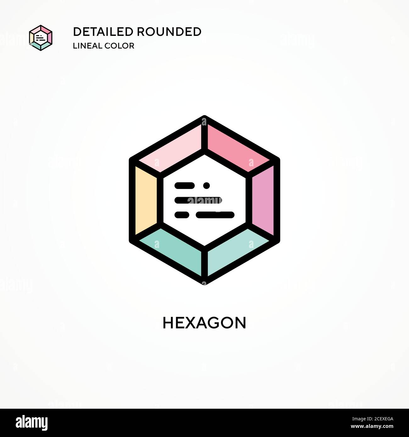 Hexagon vector icon. Modern vector illustration concepts. Easy to edit ...