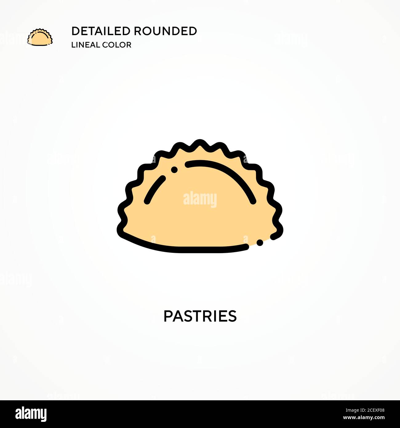 Pastries vector icon. Modern vector illustration concepts. Easy to edit ...