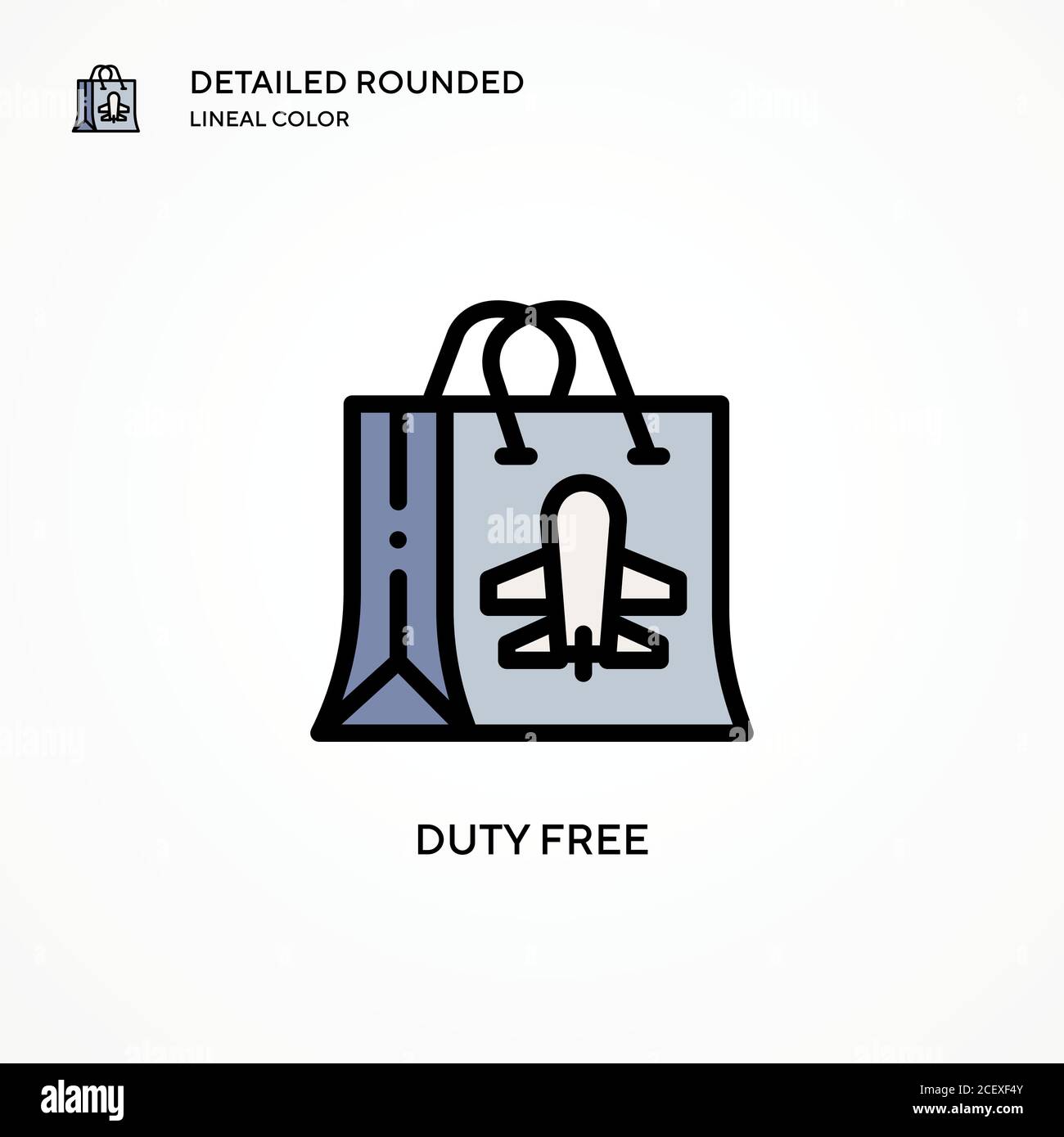 Duty free vector icon. Modern vector illustration concepts. Easy to ...