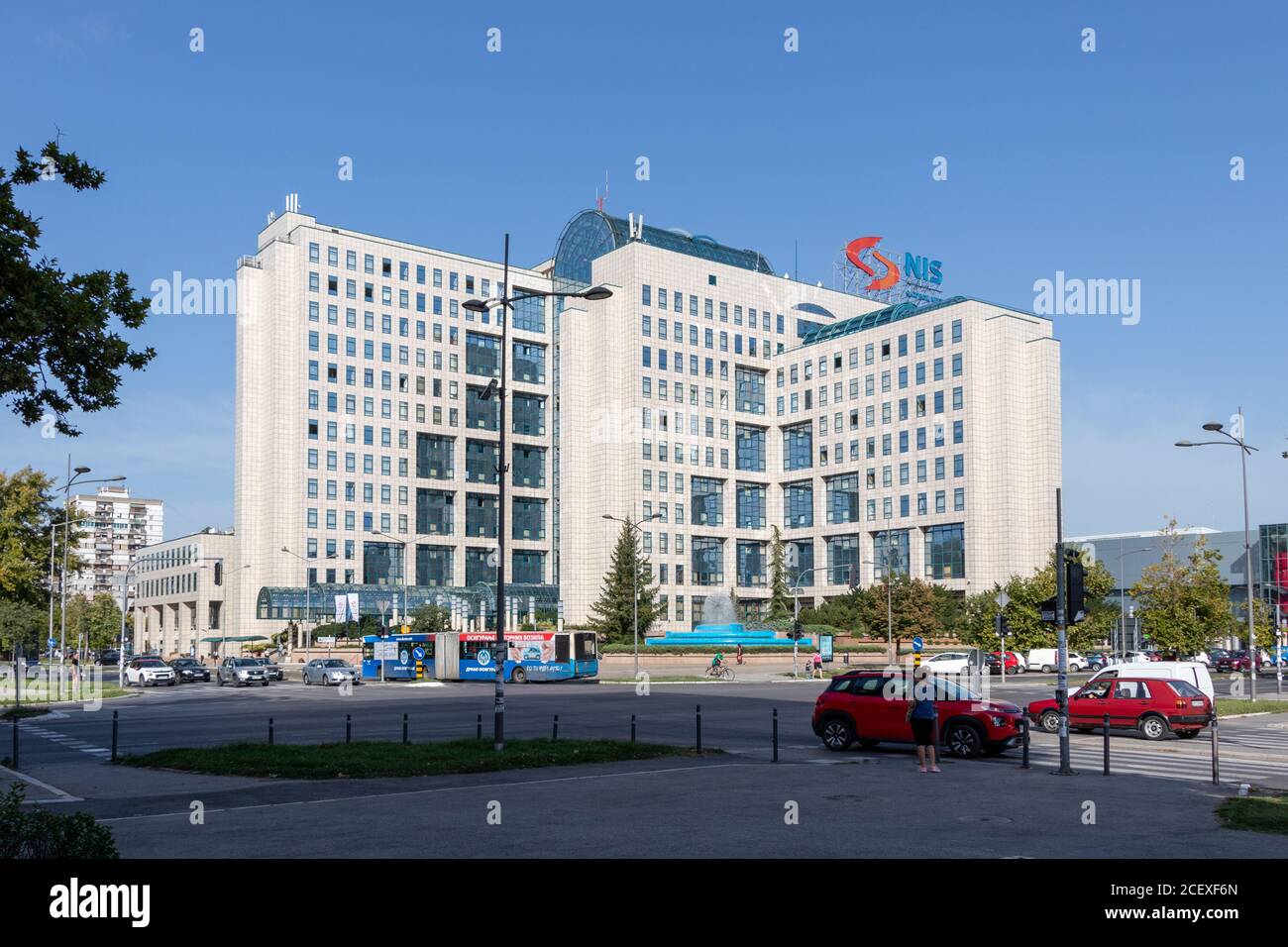 Novi Sad, Serbia - August 31, 2020: Gazprom - Nis business building ...