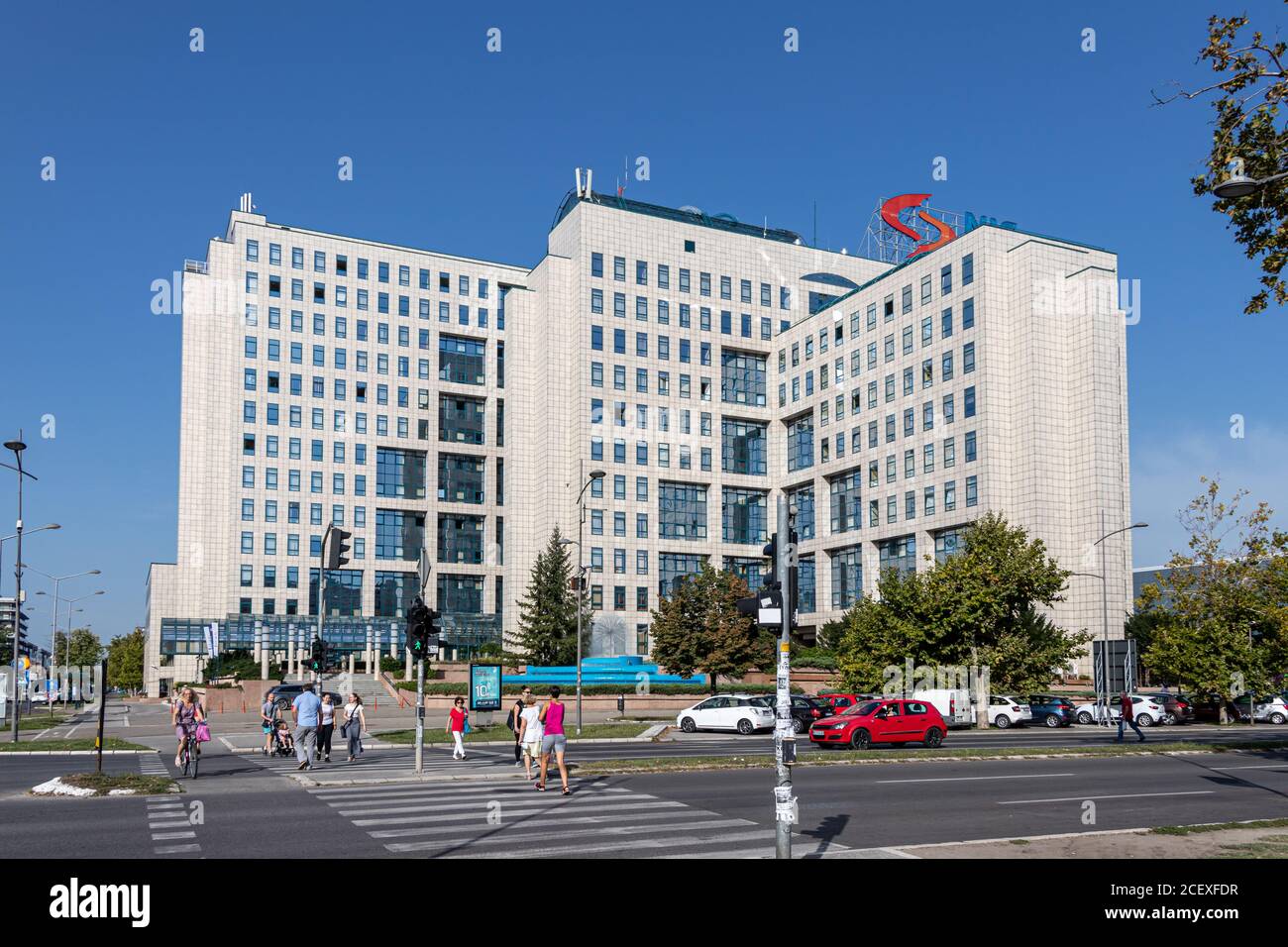 Novi Sad, Serbia - August 31, 2020: Gazprom - Nis business building ...