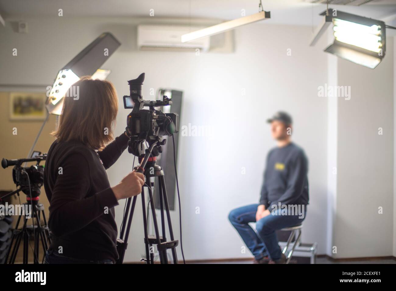 preparation for shooting a concert on television Stock Photo - Alamy