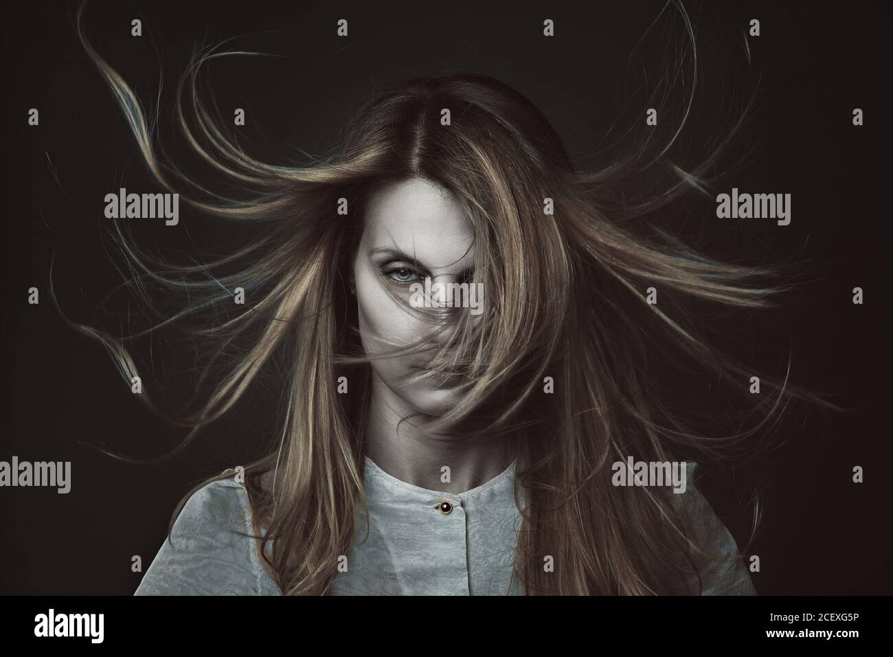 Portrait of a vampire woman Stock Photo - Alamy