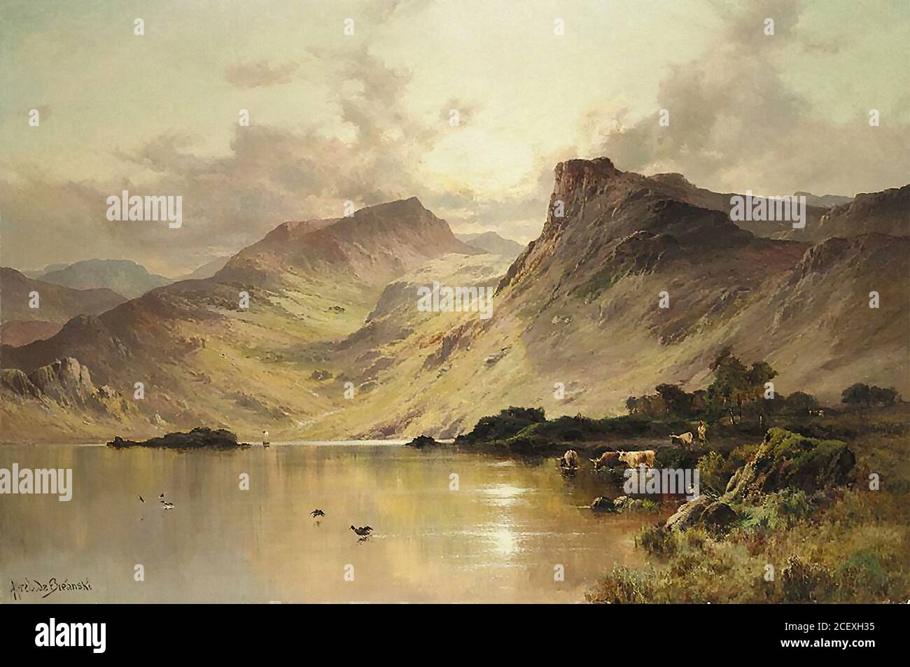 Breanski I Alfred De - a Highland Loch - British School - 19th Century ...