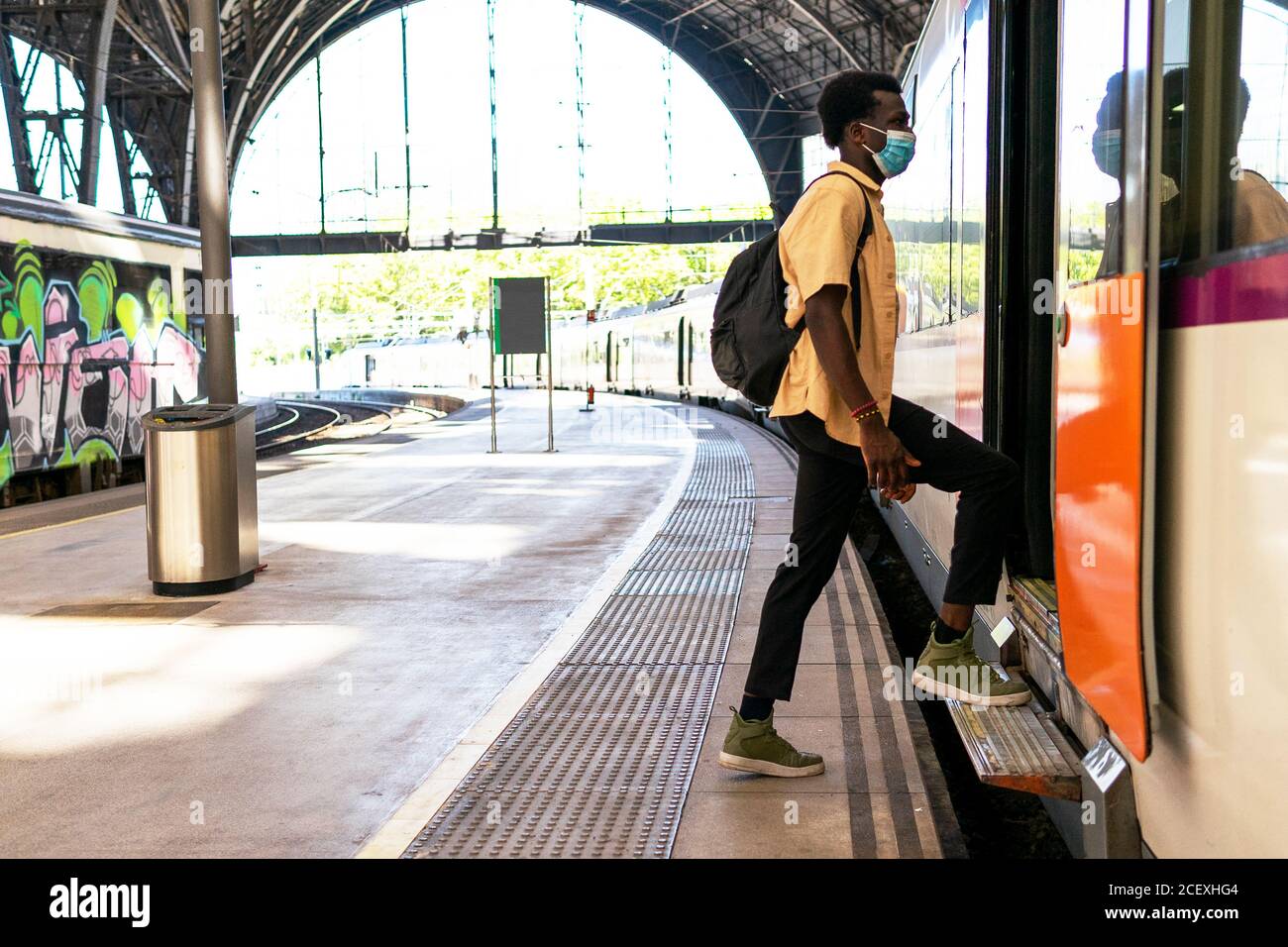 African american train hi-res stock photography and images - Alamy