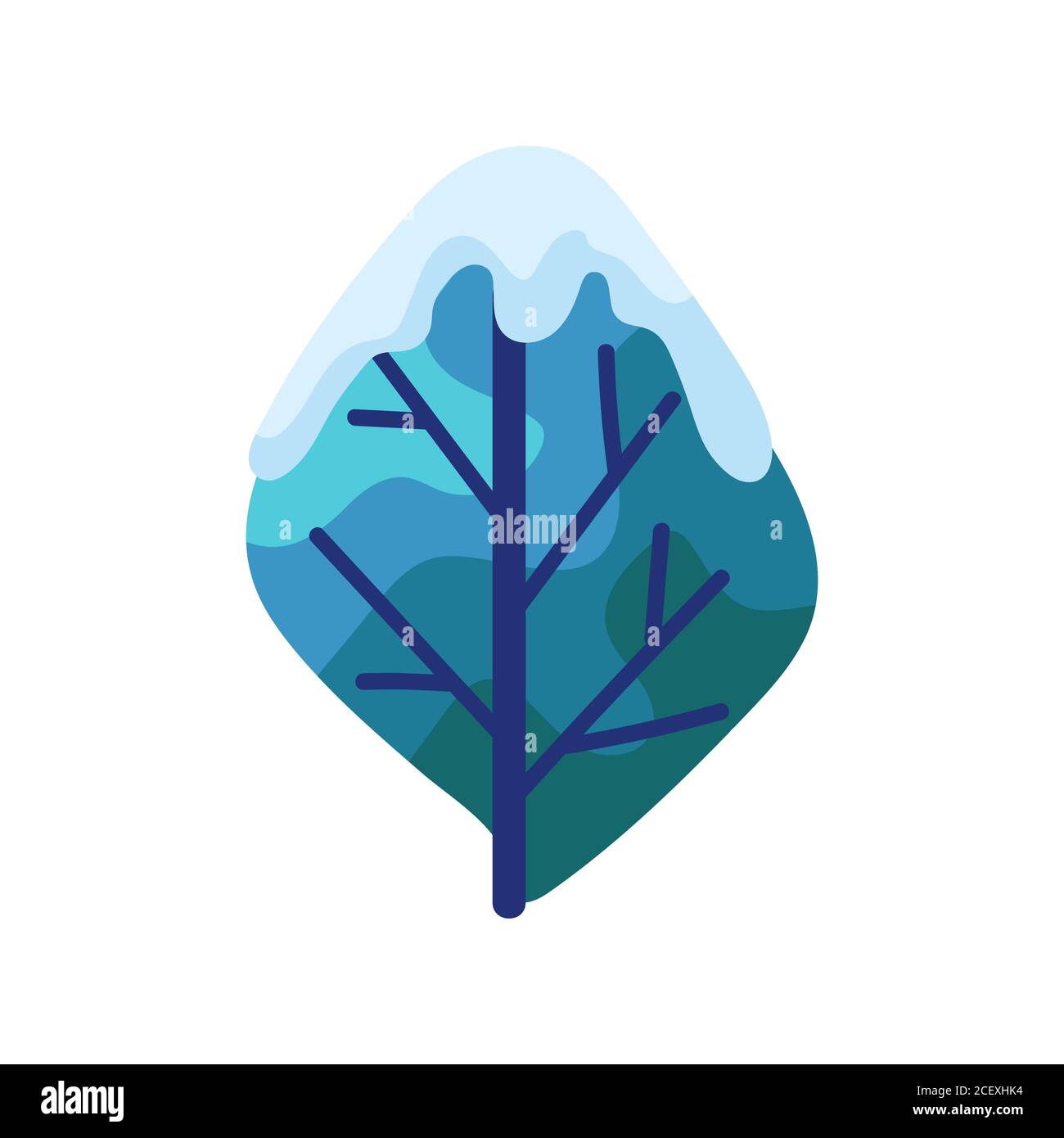 Snow bush plant Stock Vector Images - Alamy