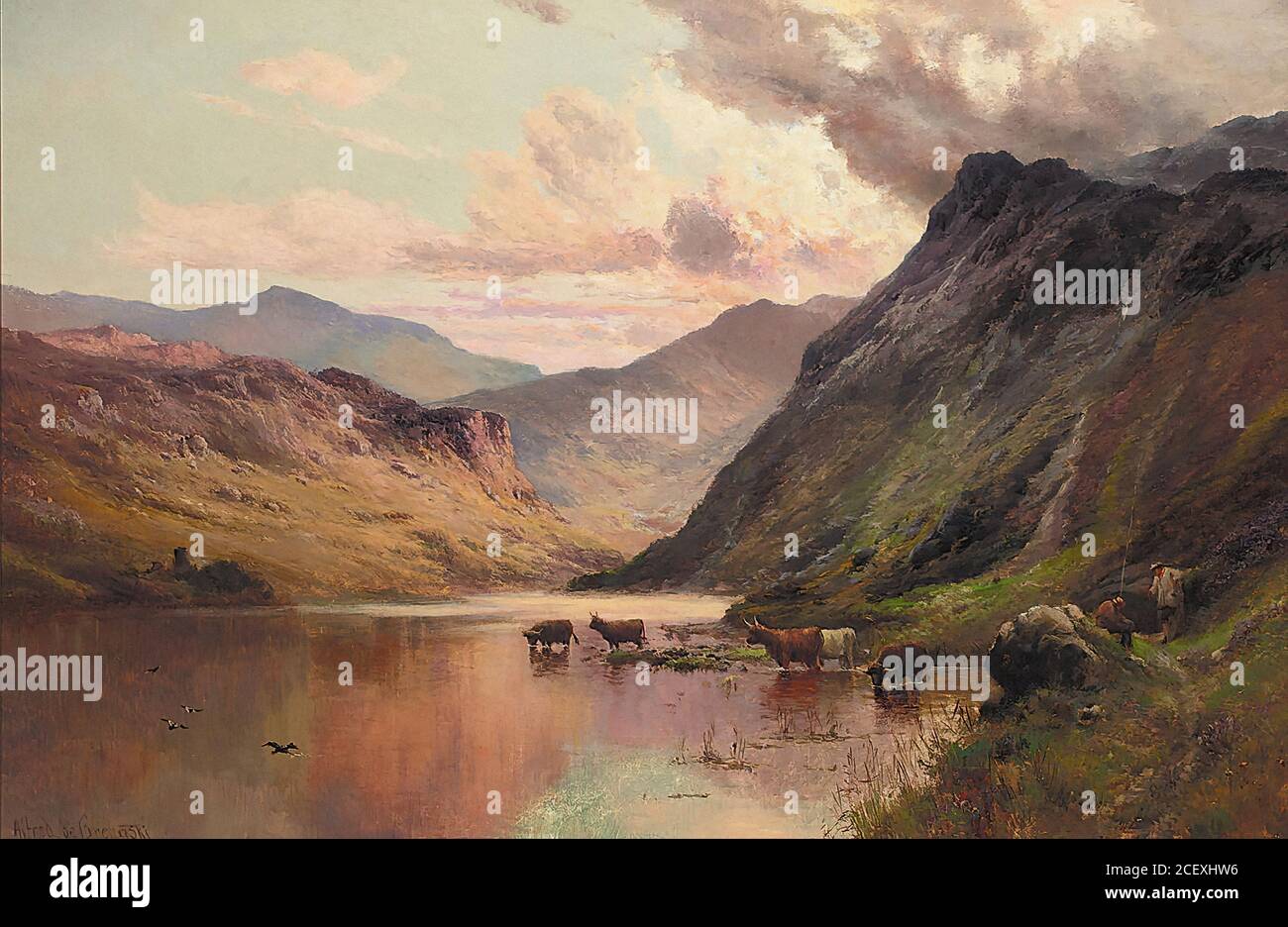 Breanski I Alfred De - at the Foot of Kirkstone Pass - British School ...