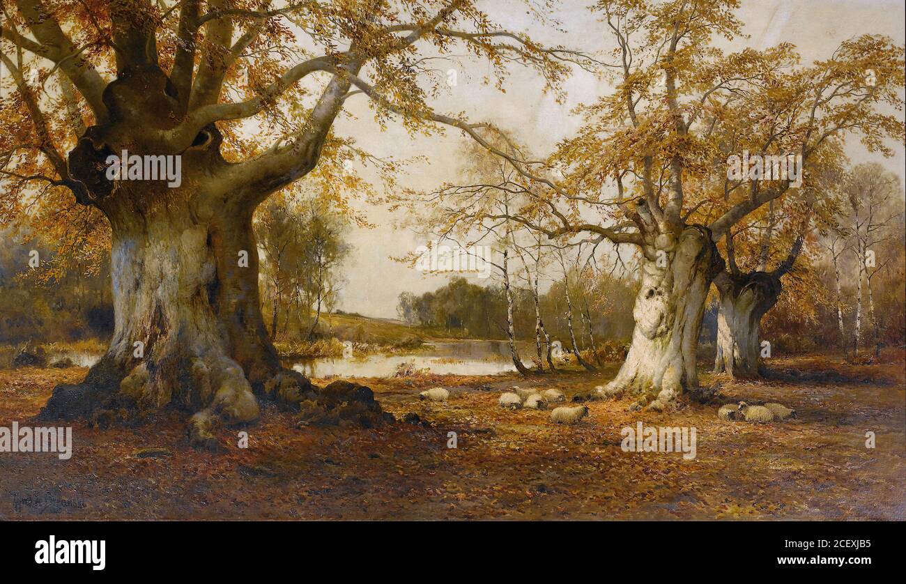 Breanski I Alfred De - Burnham Beeches - British School - 19th Century ...