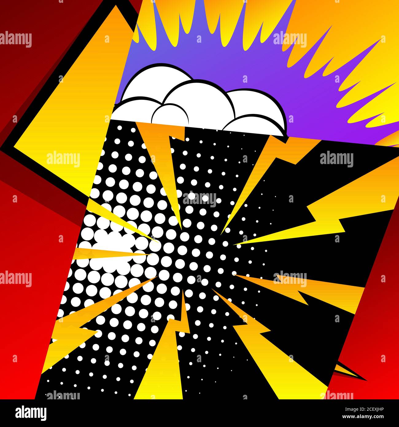 Comic book design colored versus background. Cartoon illustration of ...