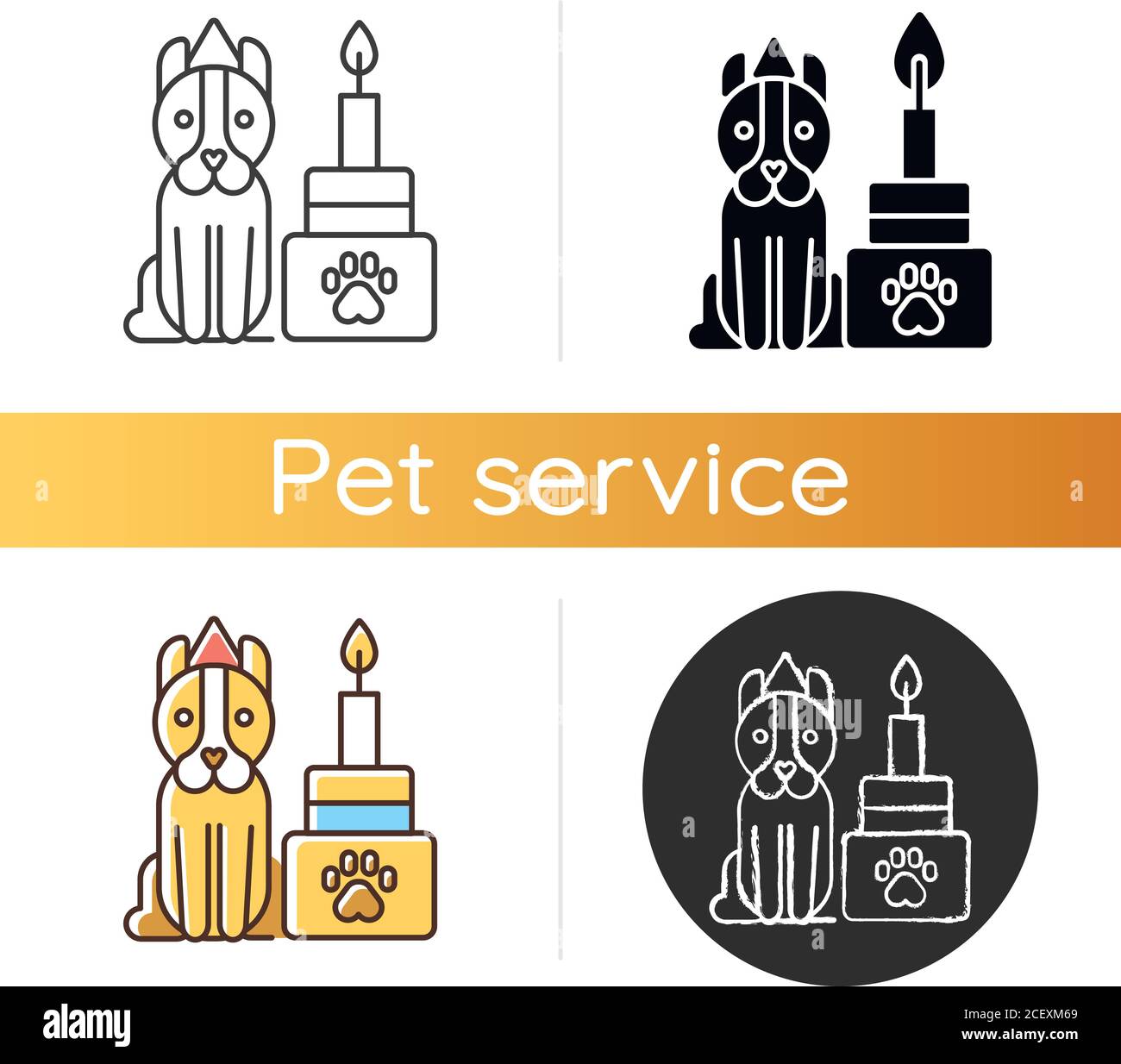 Pet party events organization service icon Stock Vector Image & Art - Alamy