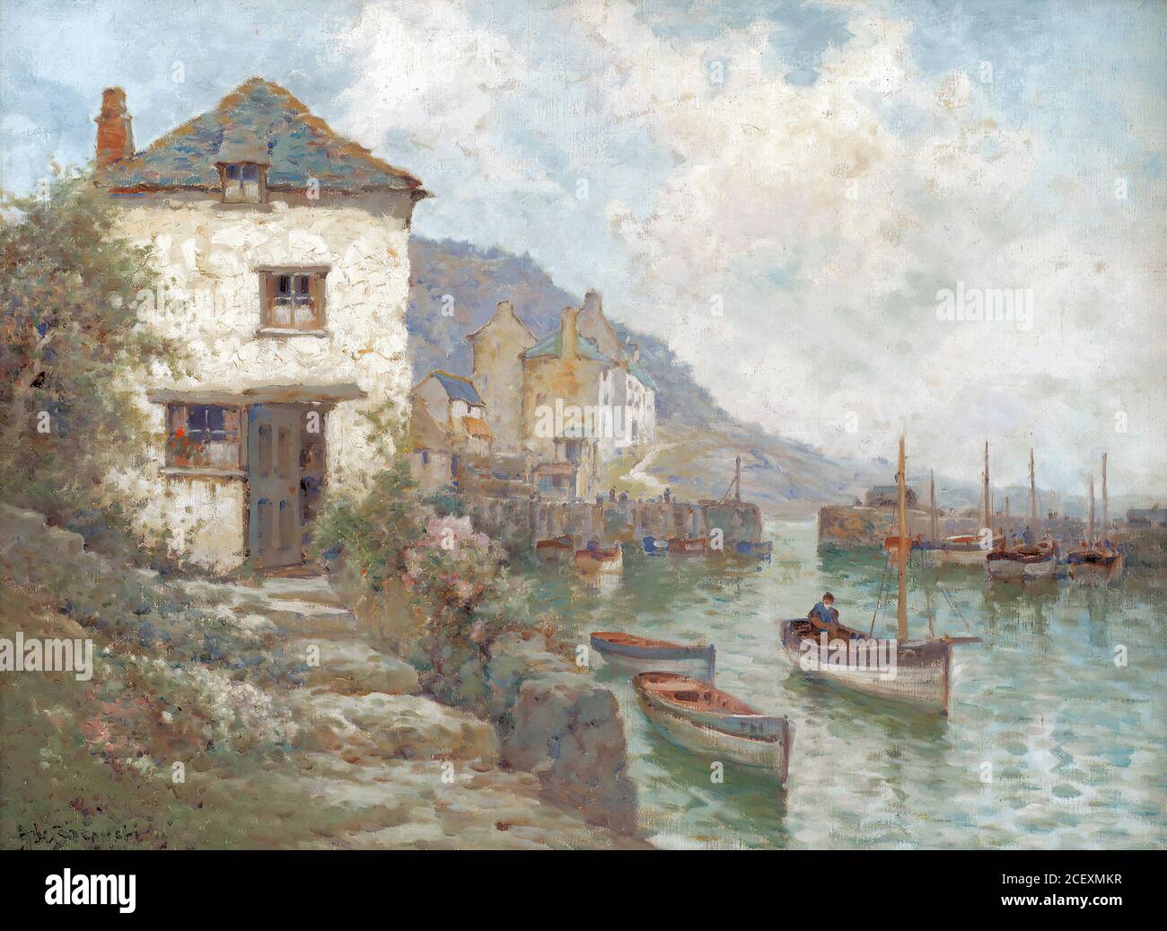 Breanski II Alfred De - in the Harbour of Polperro - British School ...