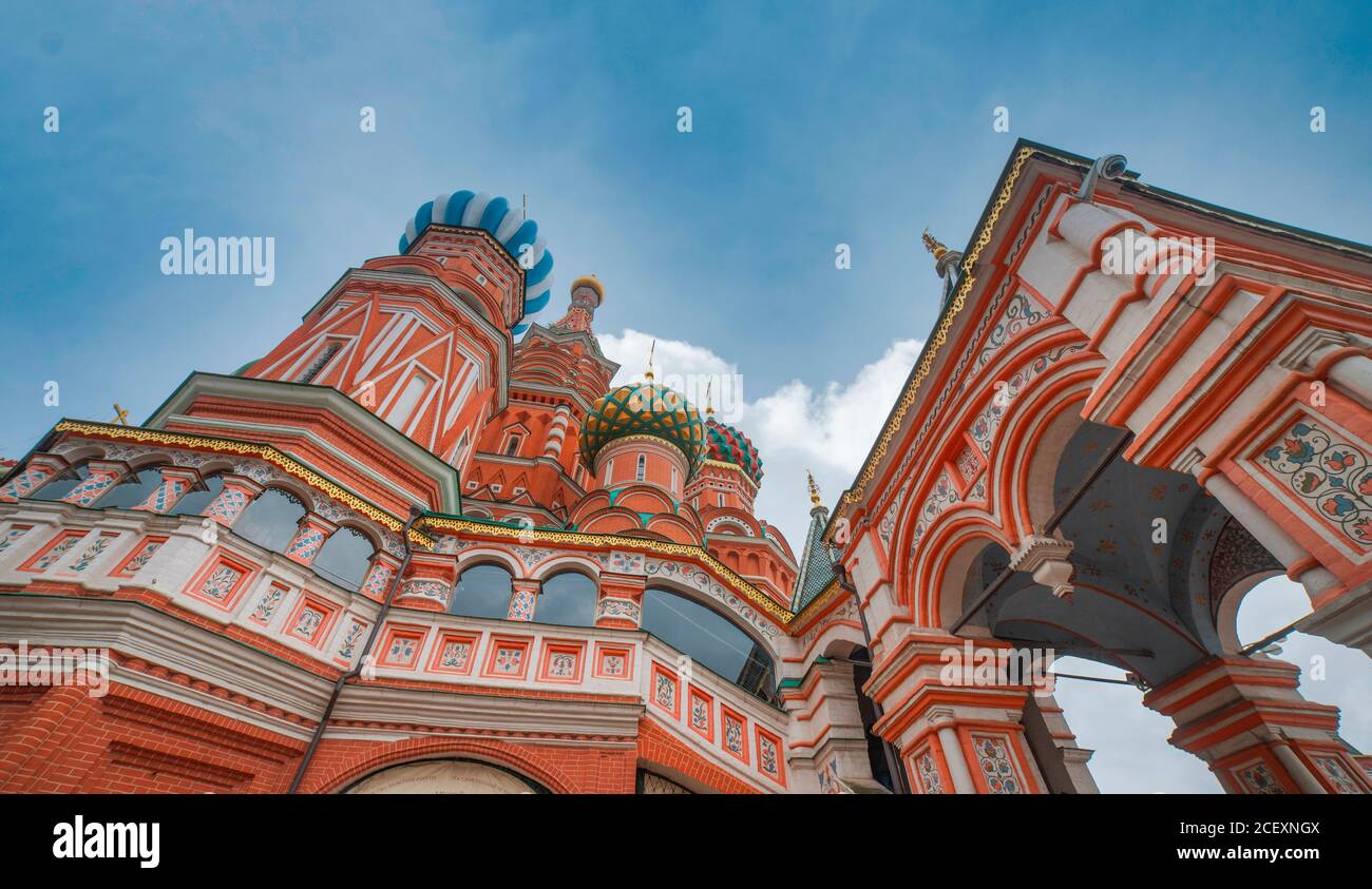 St. Basil's Cathedral - an Orthodox church on Red Square in Moscow, a ...