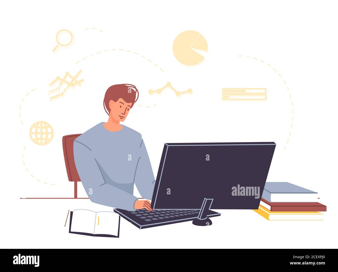 Teenager study home Stock Vector Images - Alamy