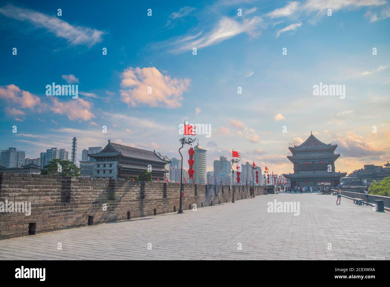 Xian city wall. The largest monument of Chinese architecture Stock ...