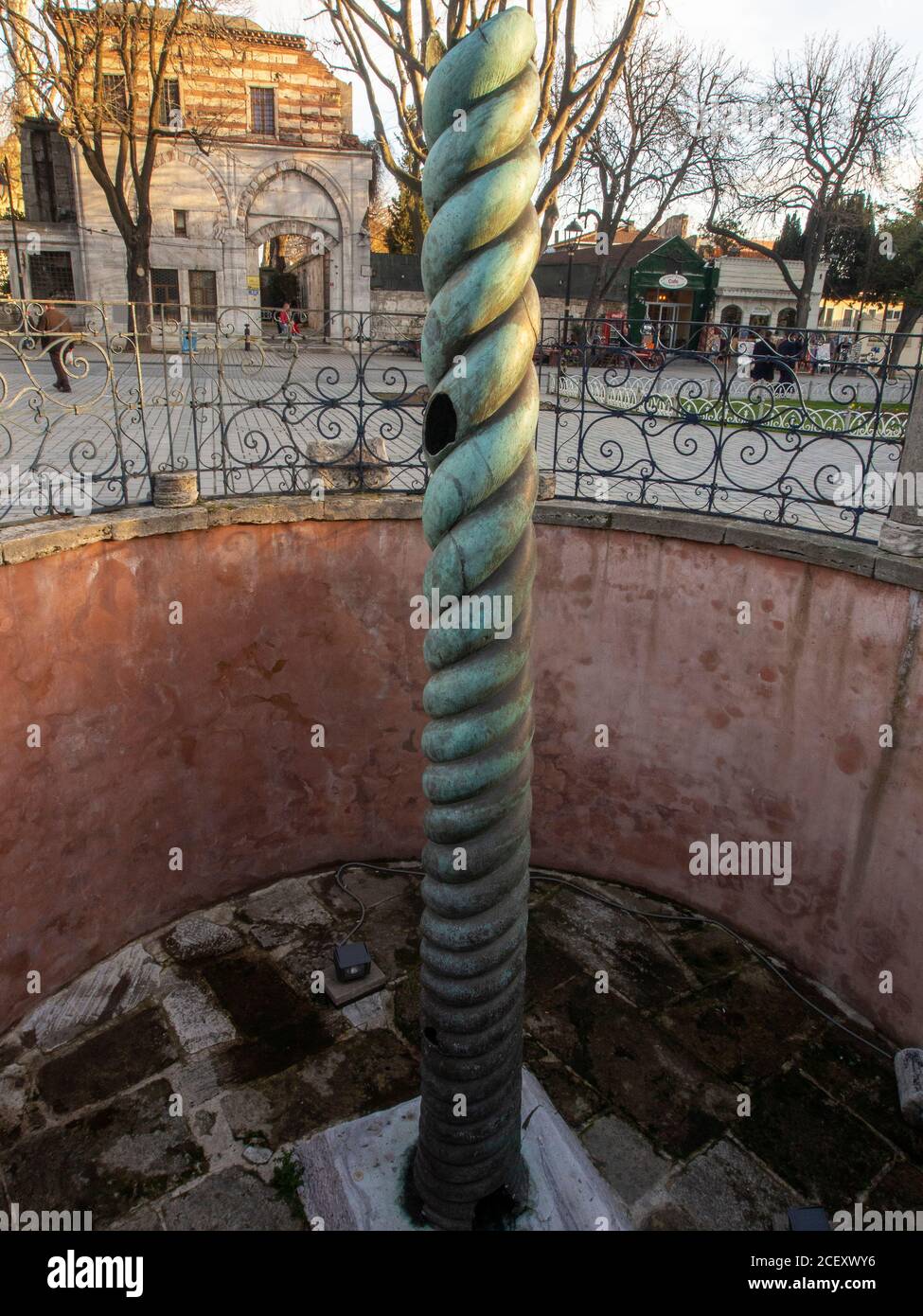 Istanbul, Turkey - January 25, 2014: Ancient Greek Serpent Column on ...