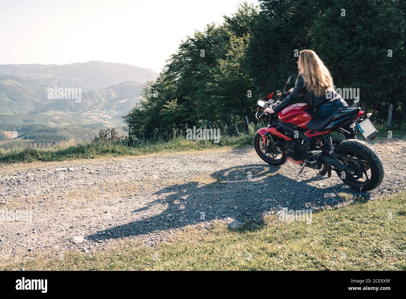 Girl On Back Of Motorcycle