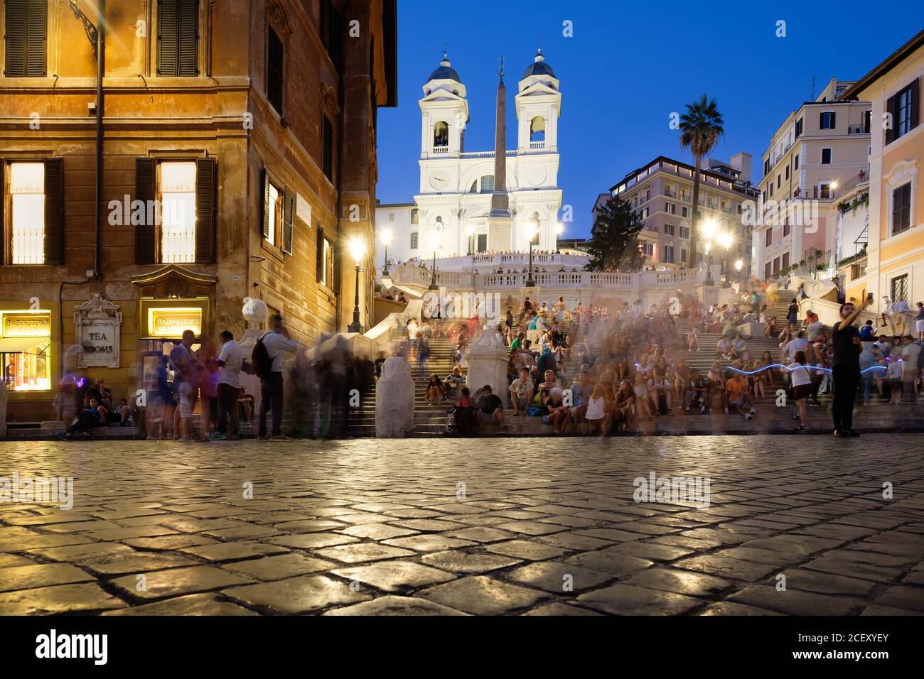 Piazza di Spagna and the Spanish Steps in the historic center of Rome ...
