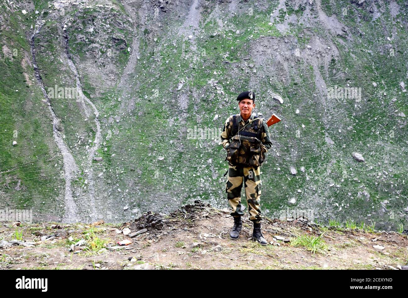 Hindu devotees visit during their pilgrimage from Baltal Base Camp to ...