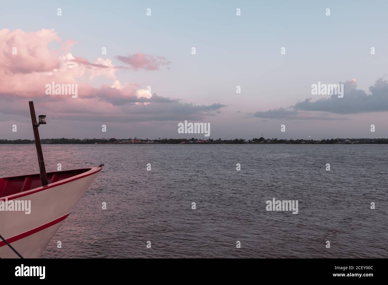 The Suriname River View Between Paramaribo District And Commewijne ...