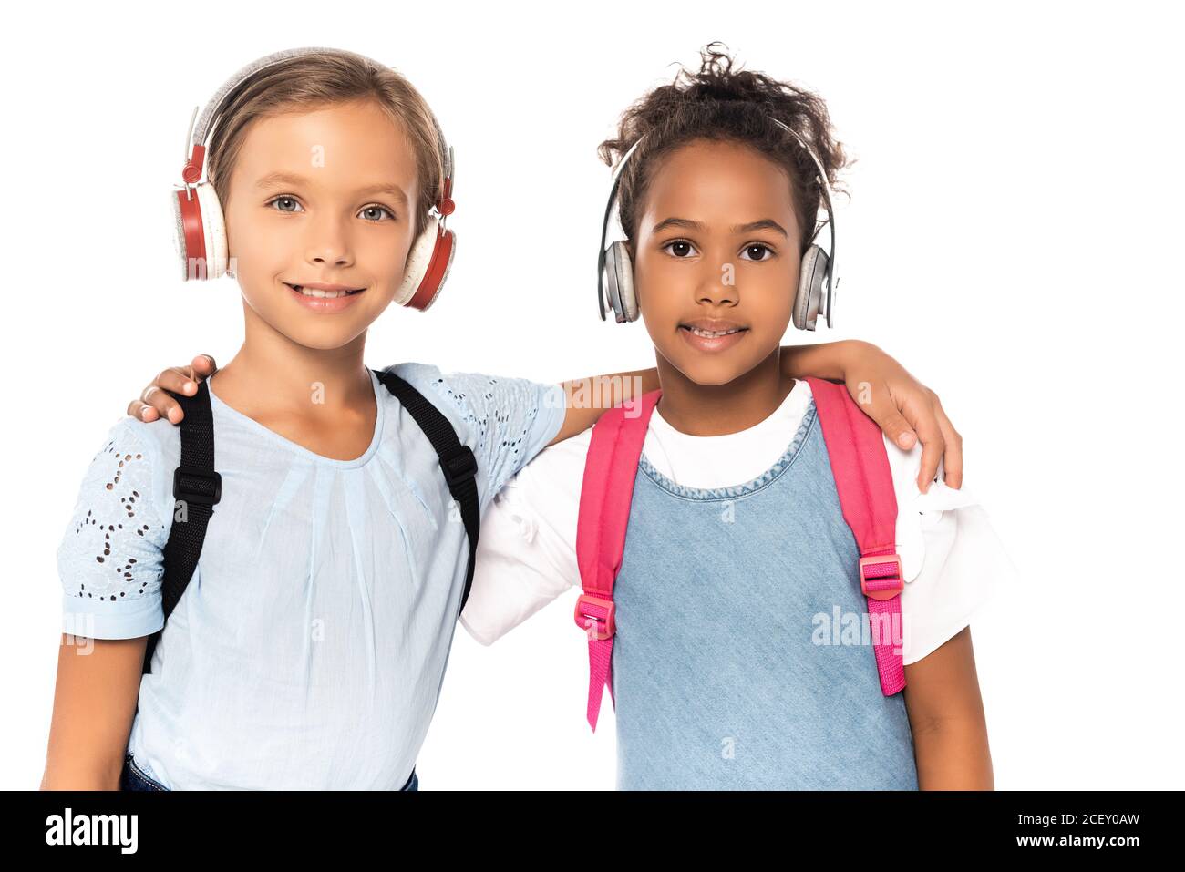 Children listening music multiethnic Cut Out Stock Images & Pictures ...