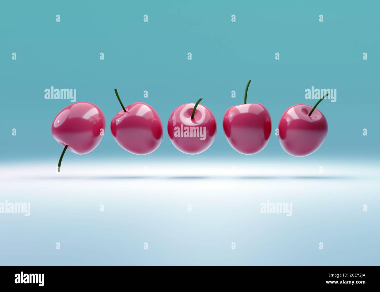 Cherries on stem illustration hi-res stock photography and images - Alamy