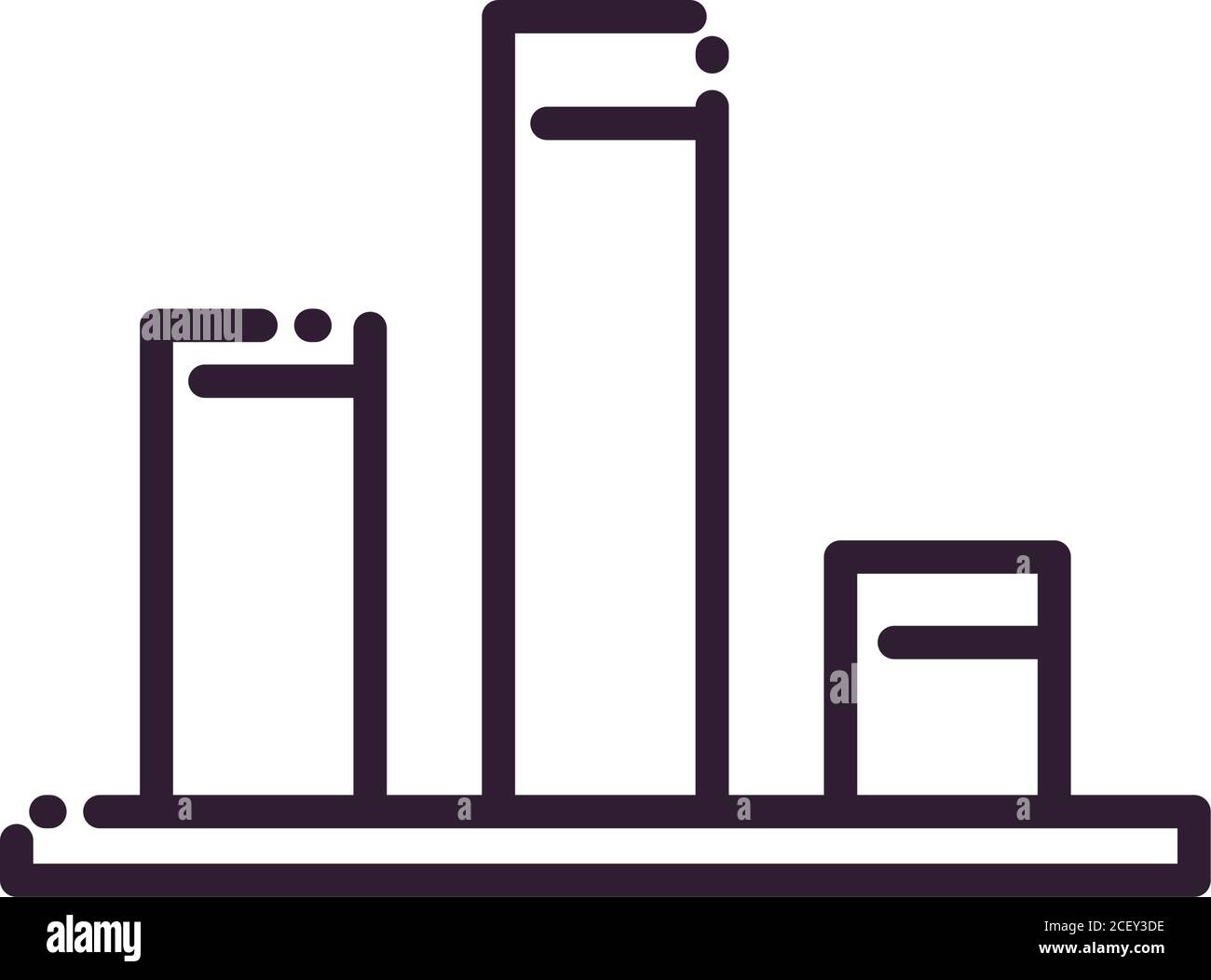 Infographic bars chart line style icon design, Data information ...