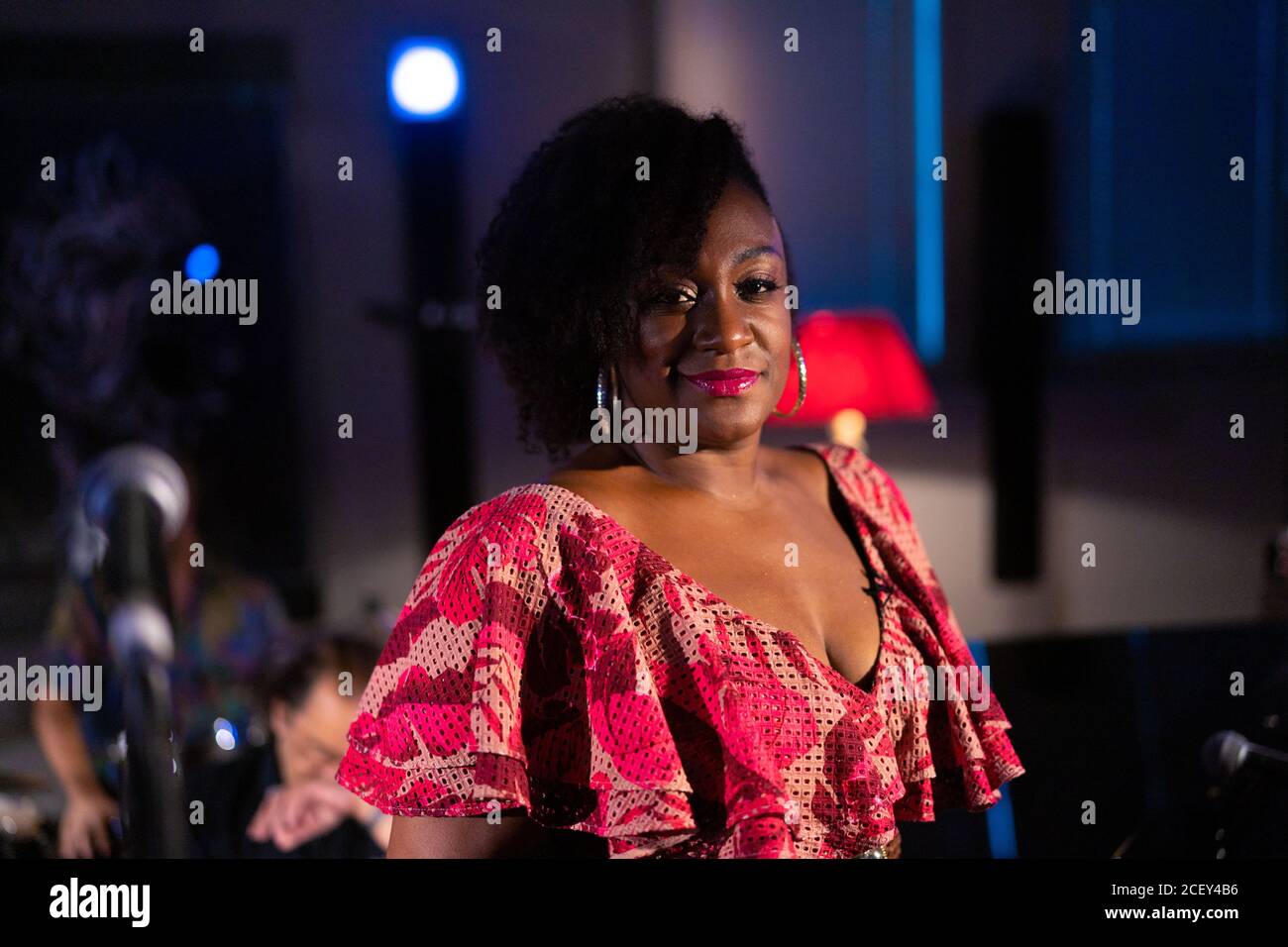 Sandra Marvin poses for photos at L-Acoustics Creation in London as ...