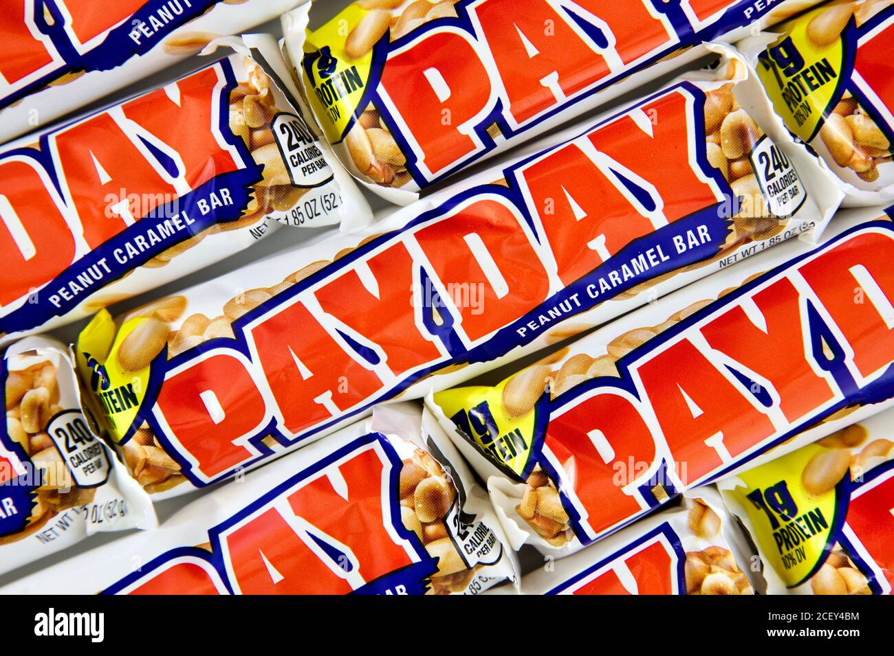 Hershey’s PAYDAY Peanut Caramel Candy Bars Stock Photo - Alamy