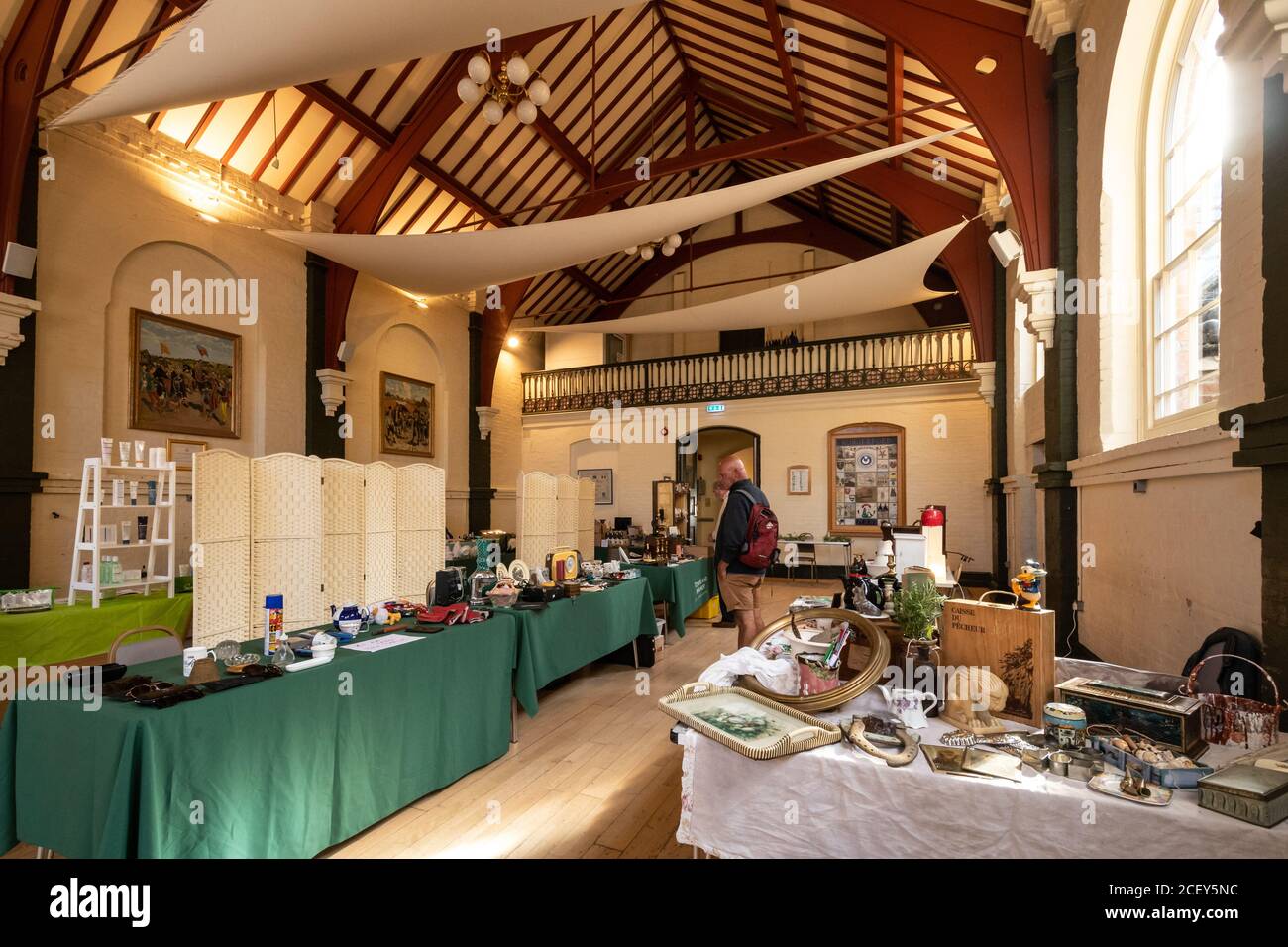 Antiques and flea market, Hungerford, a market town in Berkshire, UK ...