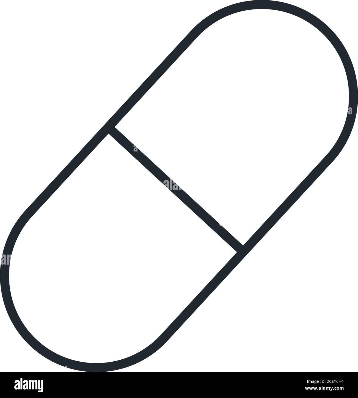 Pill line style icon design of Medical care health and emergency theme ...