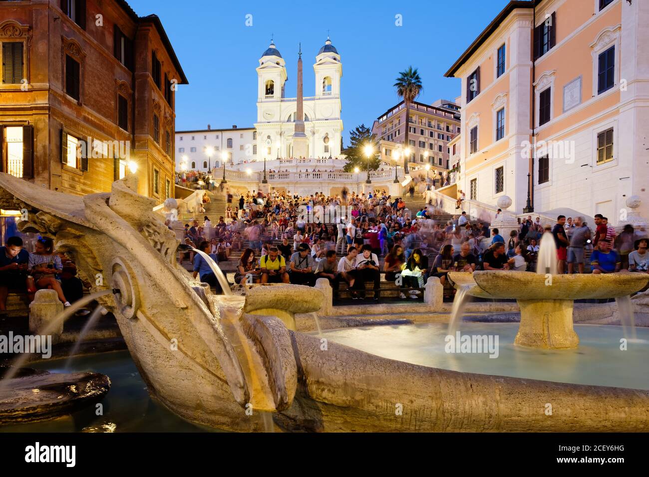 The Spanish Steps at Piazza di Spagna, a worldwide famous landmark in ...