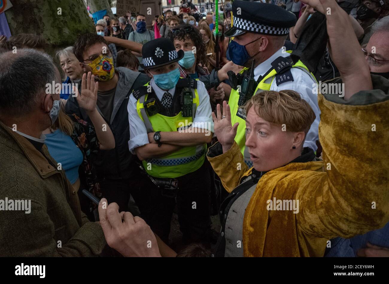 London, England 02/09/20 Extinction Rebellion demonstrators in ...