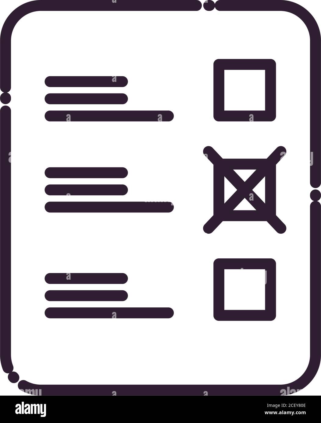 president election options paper line and fill style icon design ...