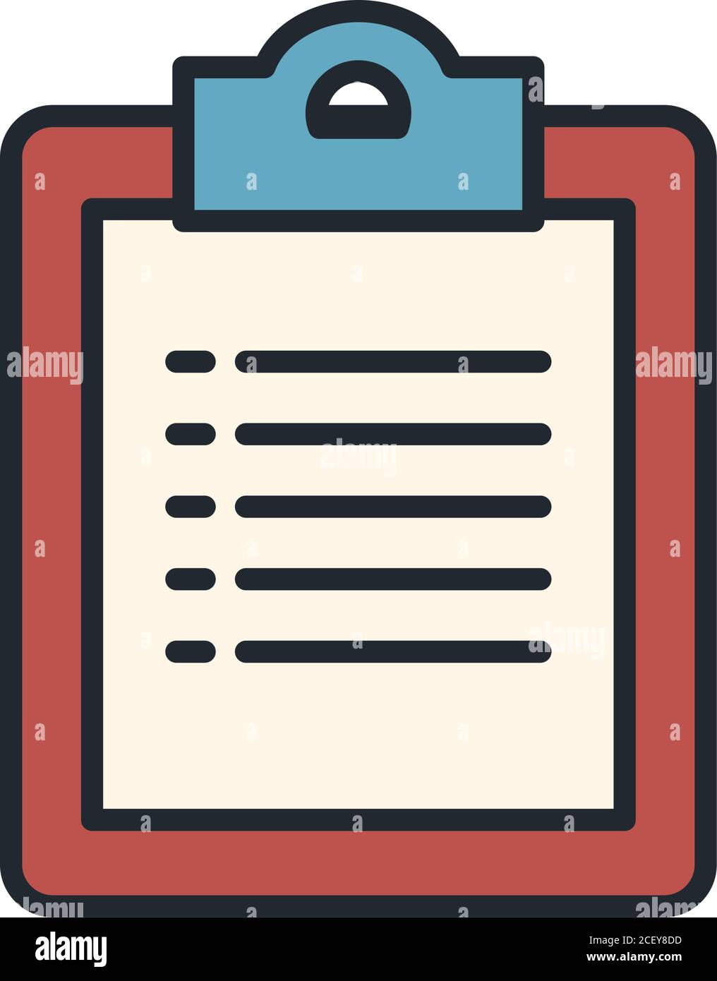 Document line and fill style icon design, Data archive and information theme Vector illustration ...