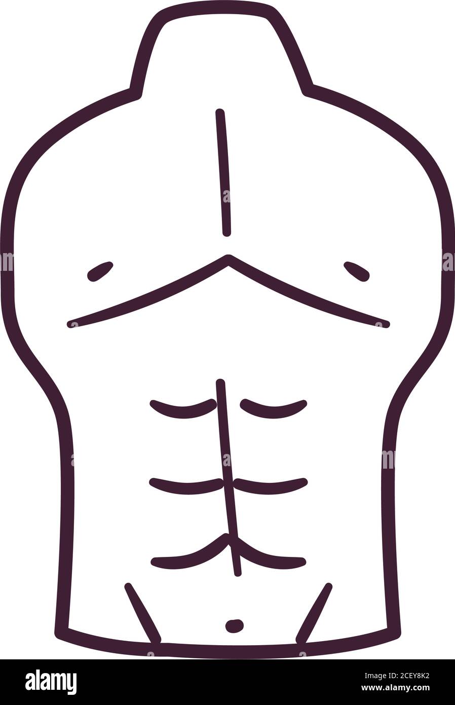 male abs line style icon design, Human body person people health ...