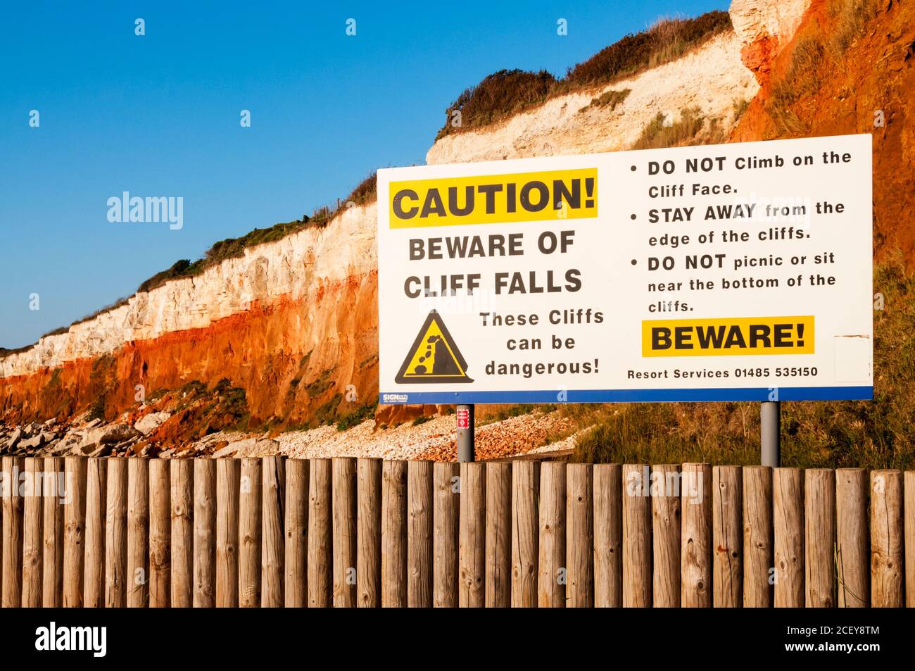 Caution beware of cliff falls hi-res stock photography and images - Alamy