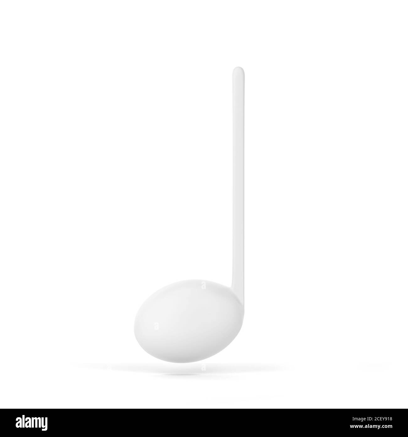 Single music note. 3d illustration isolated on white background Stock ...