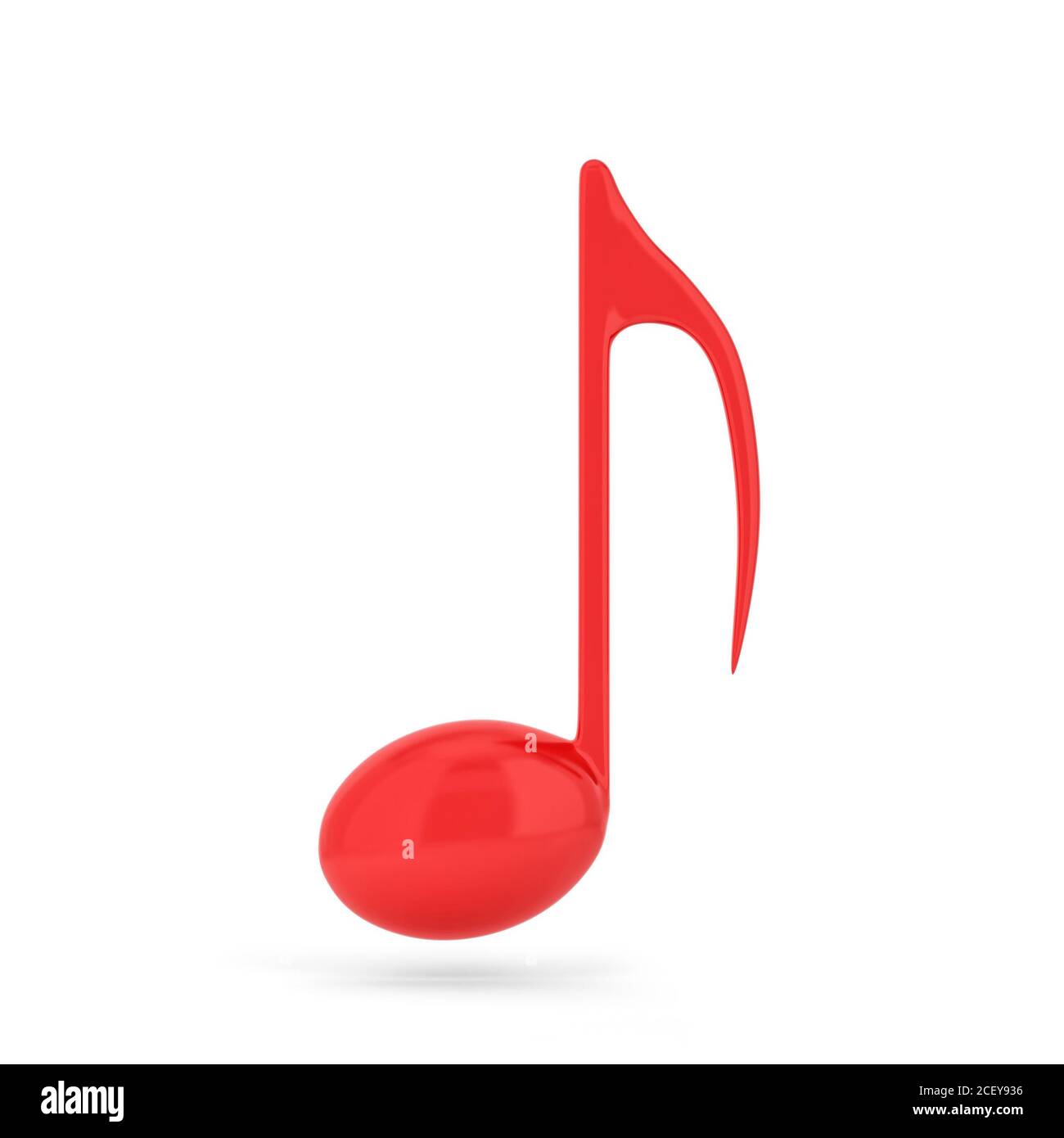 Single music note. 3d illustration isolated on white background Stock ...