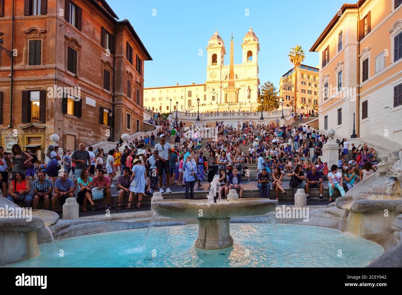 The Spanish Steps at Piazza di Spagna, a worldwide famous landmark in ...