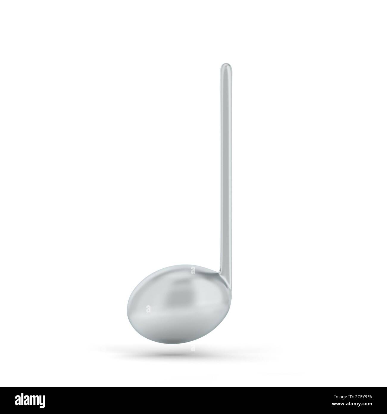 Single music note. 3d illustration isolated on white background Stock ...