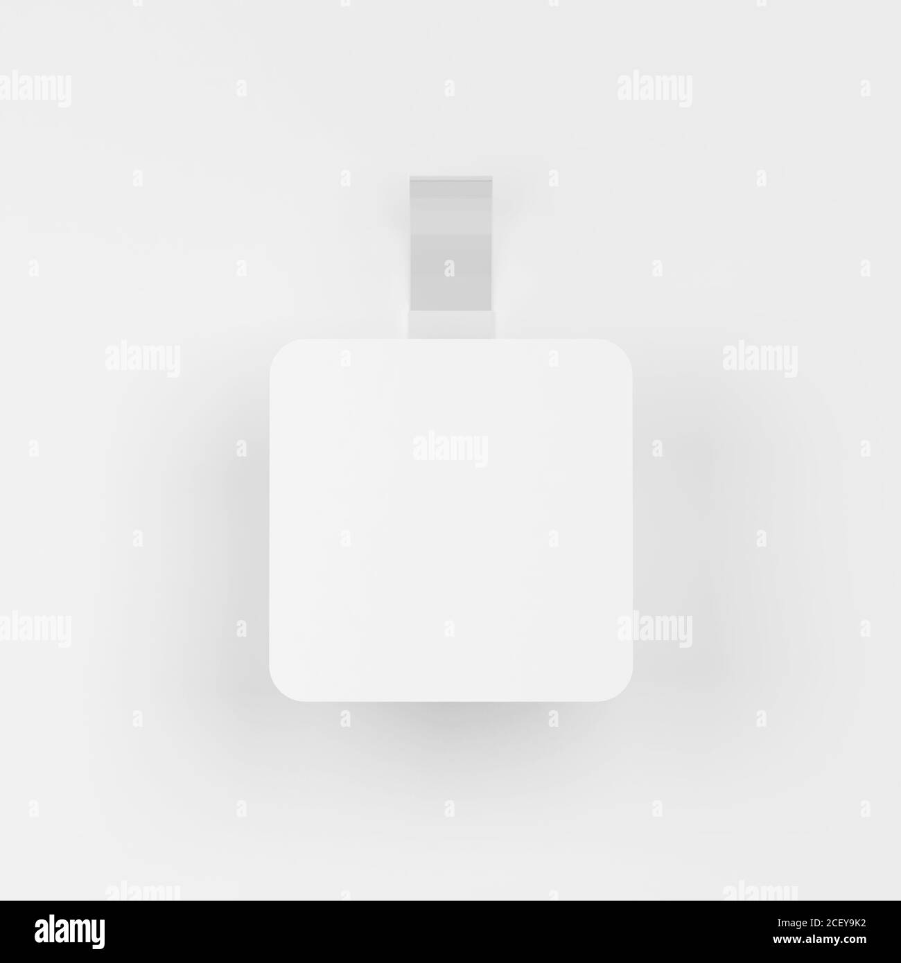 Blank wobbler tag mockup. 3d illustration on gray background Stock ...