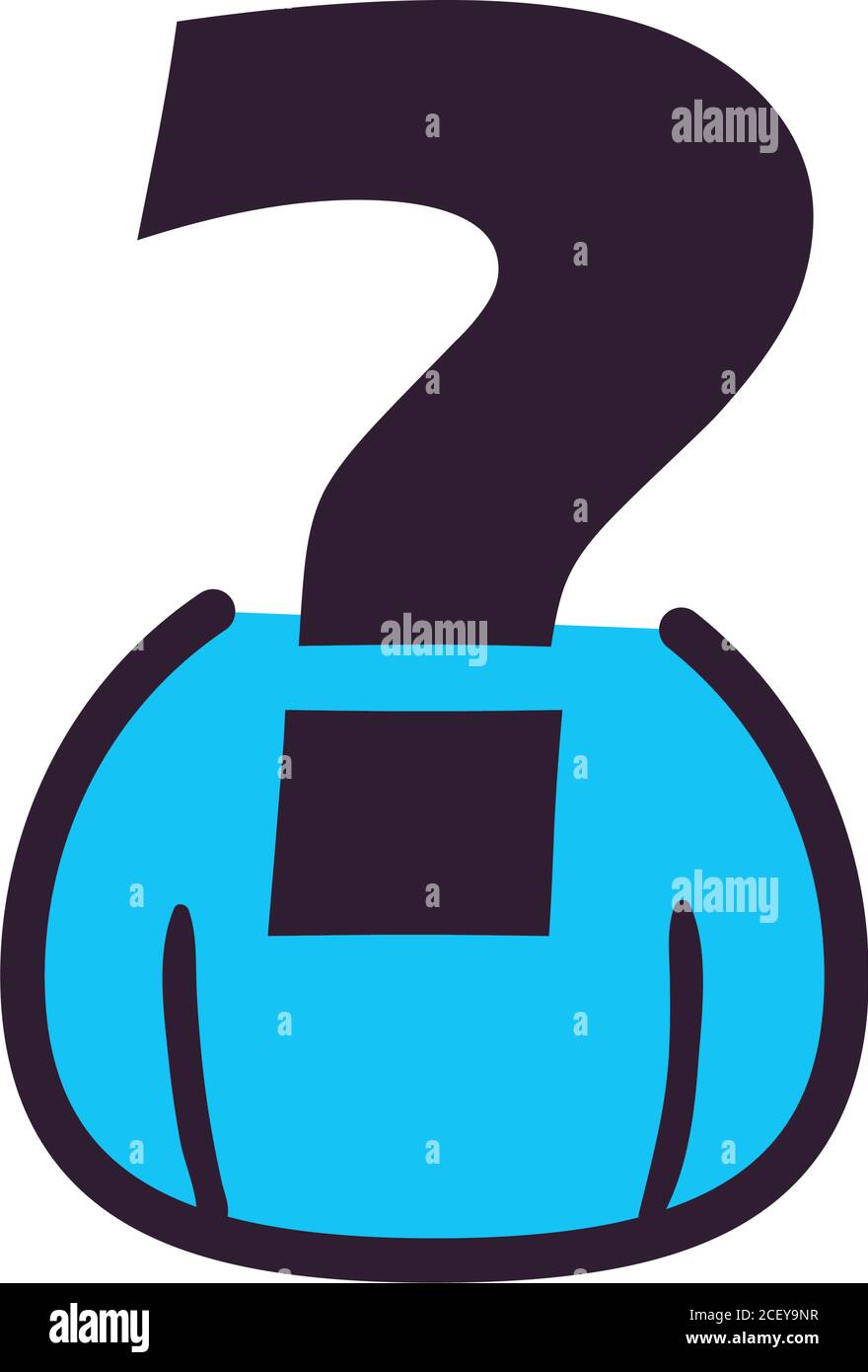 person with question mark line and fill style icon design, President ...