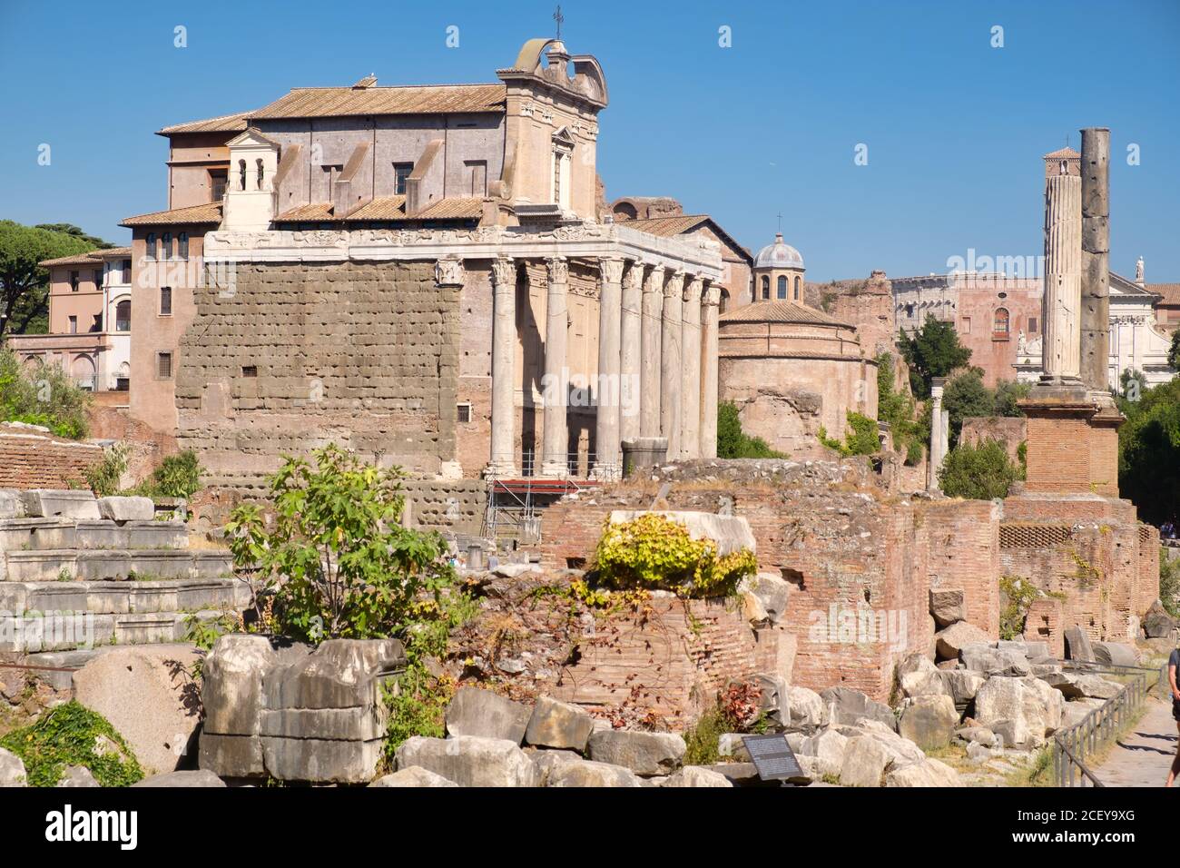 Ruins of the ancient Roman Forum in central Rome Stock Photo - Alamy